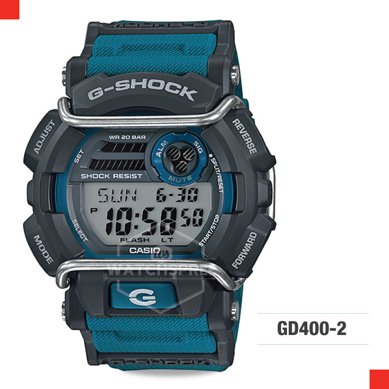 Casio G-Shock Standard Digital Blue Resin Watch GD400-2D GD-400-2D ...