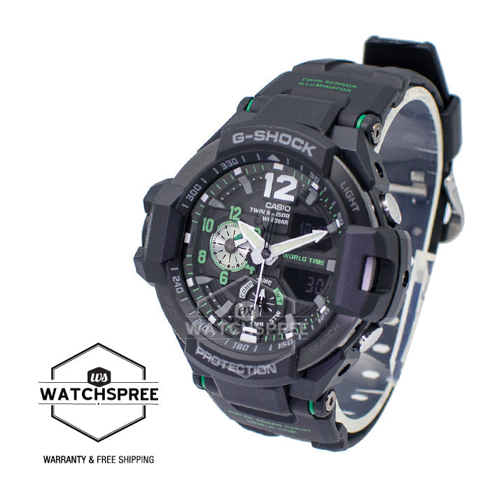 Casio G-Shock Gravity Master Series Men's Black Resin Band Watch GA1100 ...