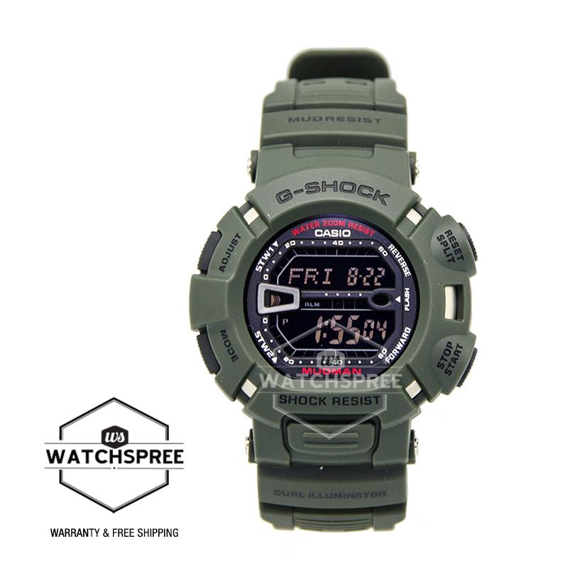 Casio G-Shock Dual Illuminator Series Green Resin Band Watch G9000-3V G ...