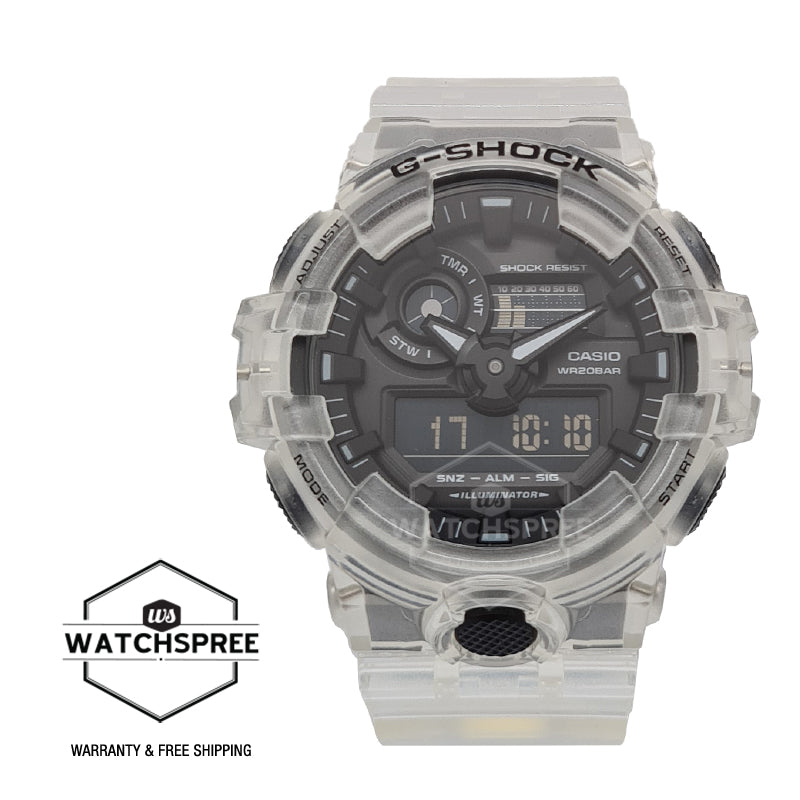 Casio G-Shock Transparent Pack Series GA-700 Lineup White Semi ...