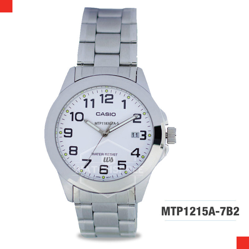 Casio Men's Standard Analog Silver Stainless Steel Band Watch MTP1215A ...