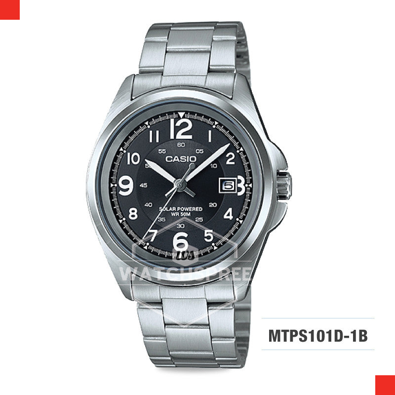 Casio Men's Standard Analog Solar Powered Silver Stainless Steel Band ...