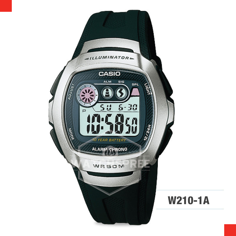 Casio Standard Digital Resin Band Watch W210-1A [Kids]| Watchspree
