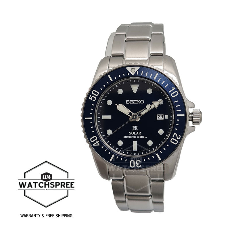 Seiko Prospex Diver's Solar Stainless Steel Band Watch SNE585P1| Watchspree