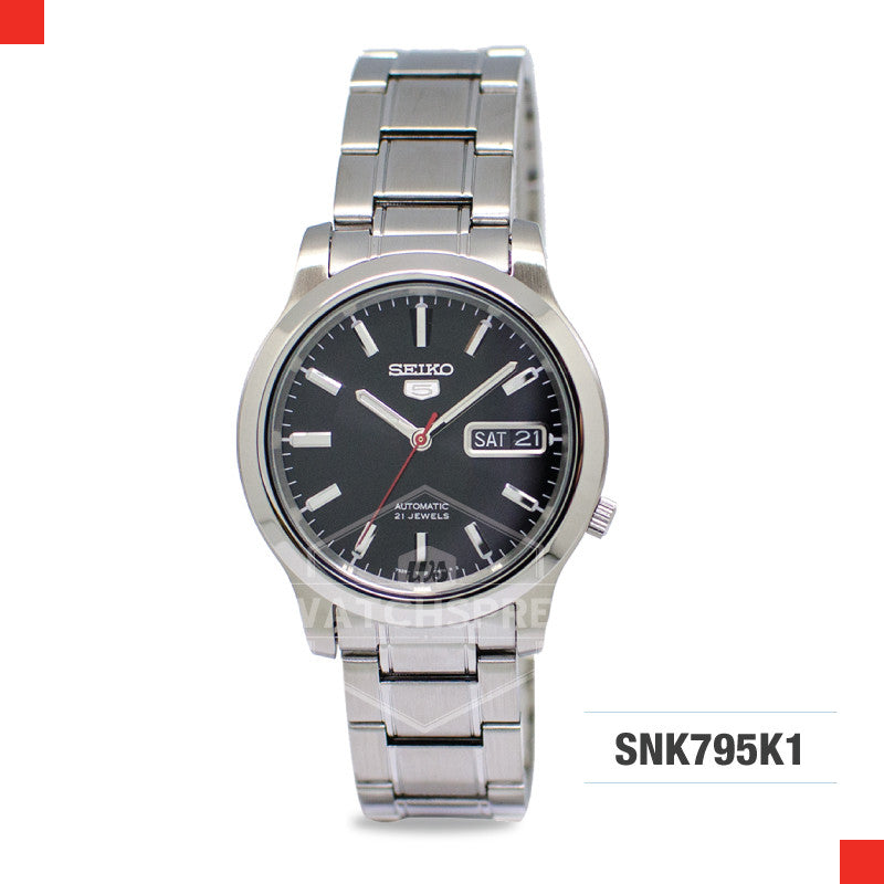 Seiko 5 Automatic Men's Silver Stainless Steel Strap Watch SNK795K1 ...
